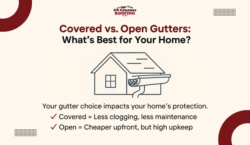 Covered vs. Open Roof Gutters | Which Is Best for Your Home?